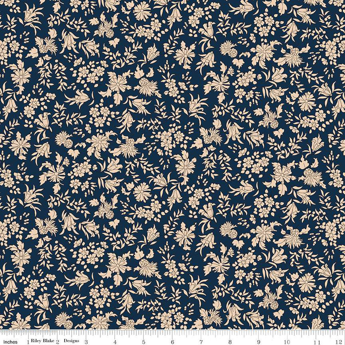 Liberty Quilting Cotton - Woodland Walk - Thistle Field in Autumn ...