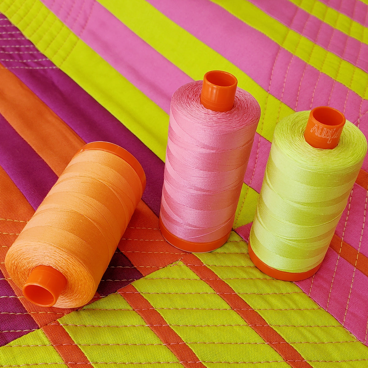 Neon Thread Kit by Aurifil - Three Large Spools — Fabric Spark