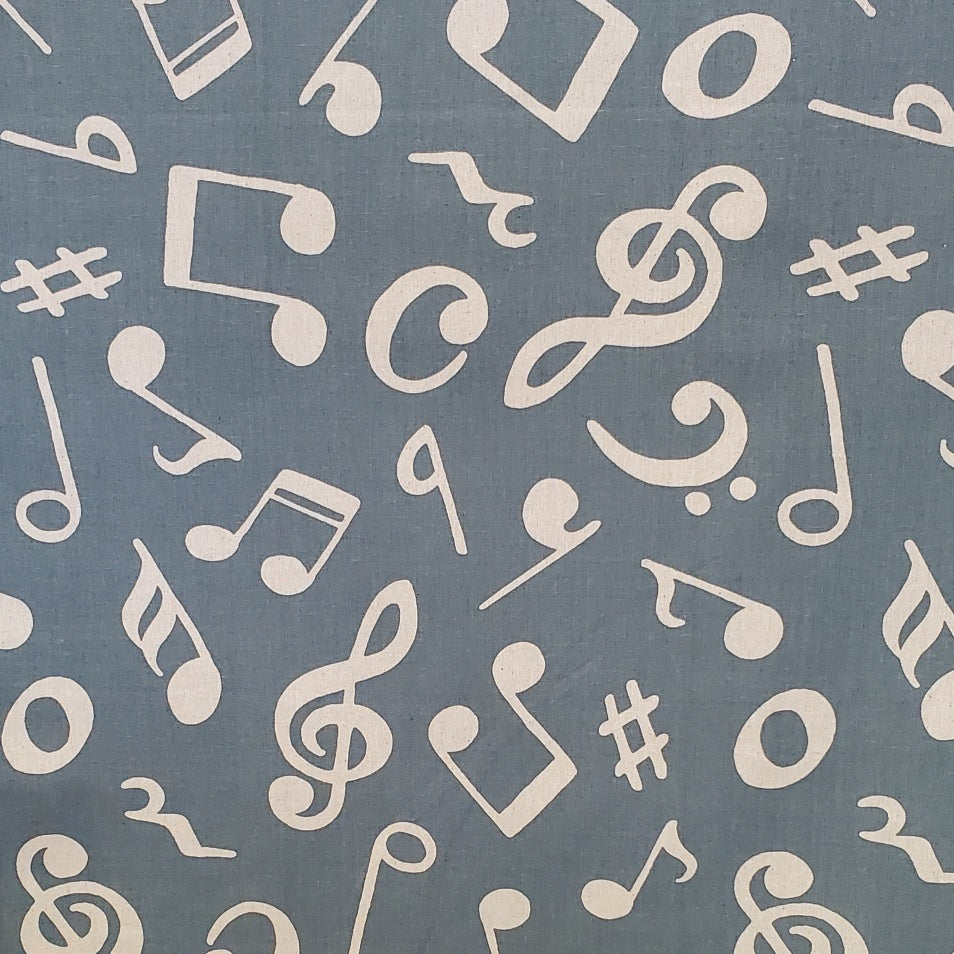 Japanese Lightweight Canvas - Musical Notes by Westex — Fabric Spark