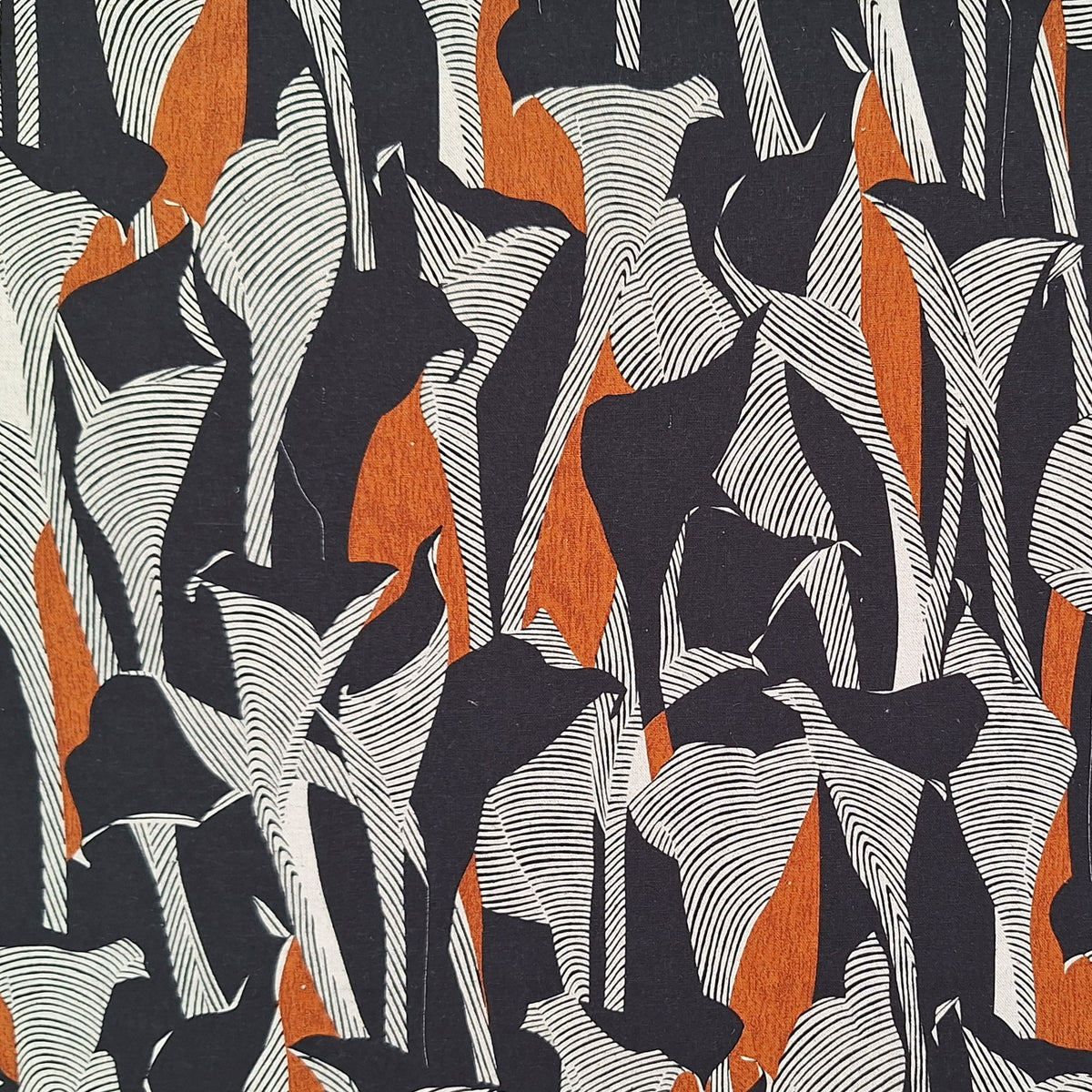 Robert Kaufman Cotton/Flax Prints - Calla Lily Shapes in Black — Fabric ...