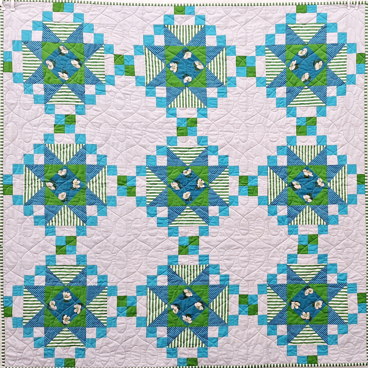 Champagne Quilt Kit - in Emerald Sky — Fabric Spark