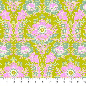 Full Bloom by Heather Bailey - Eloise in Chartreuse — Fabric Spark