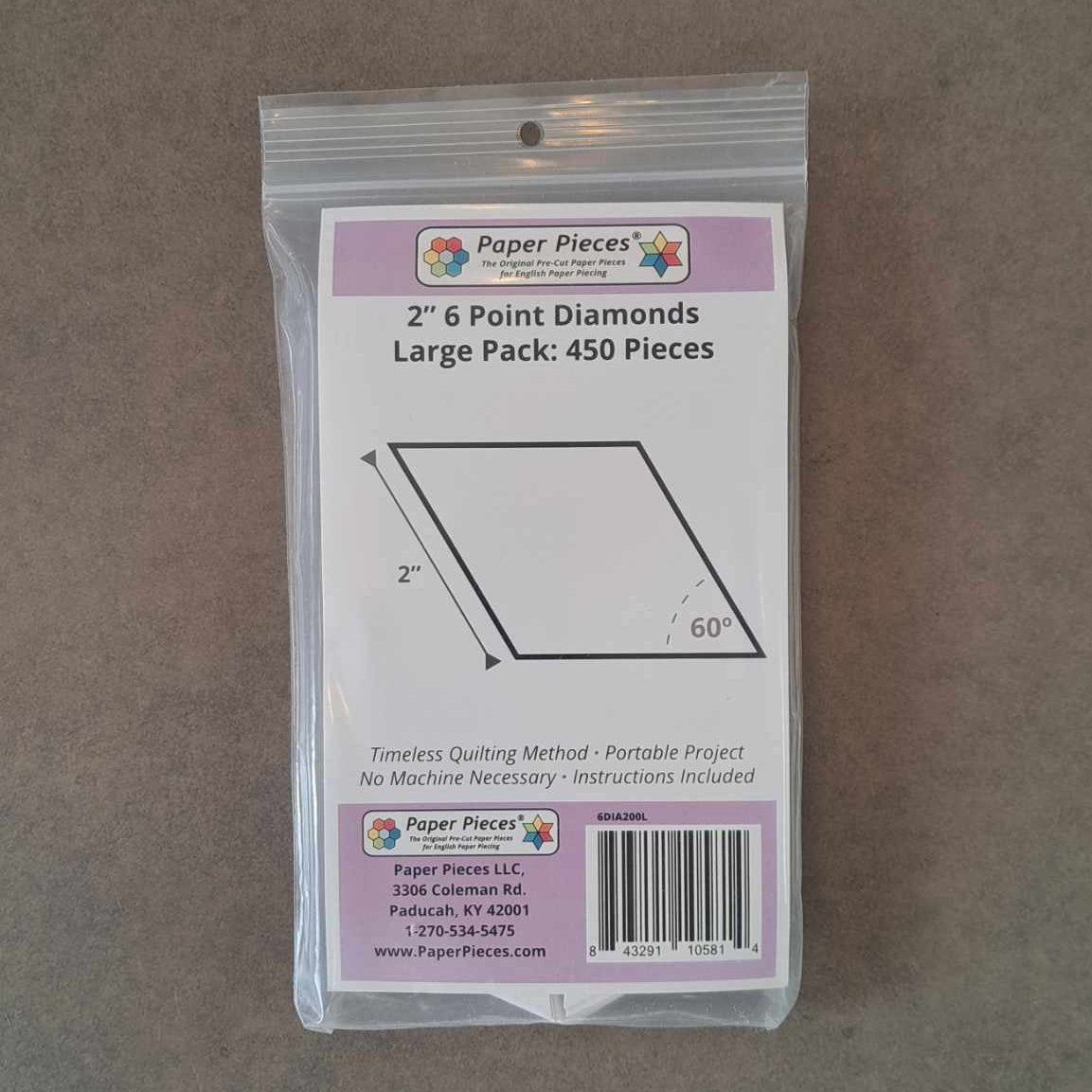 English Paper Piecing Shapes - 2" Diamonds - Large Pack: 450 Pieces ...
