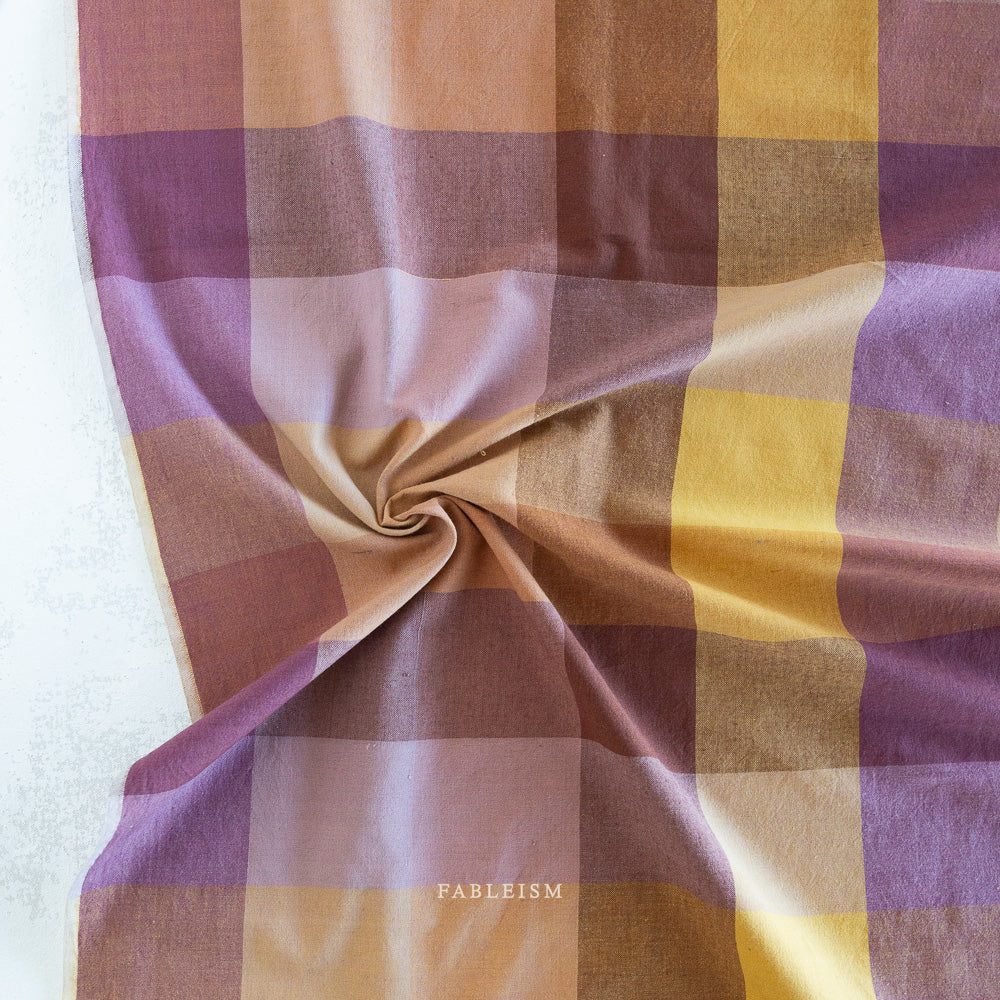 Fableism - Golden Hour - Happy Checkers in Meadow — Fabric Spark