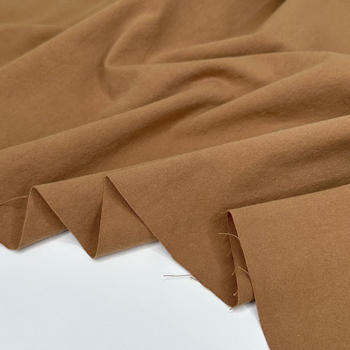 Porter - Heavy Cotton with Washed Finish in Camel — Fabric Spark
