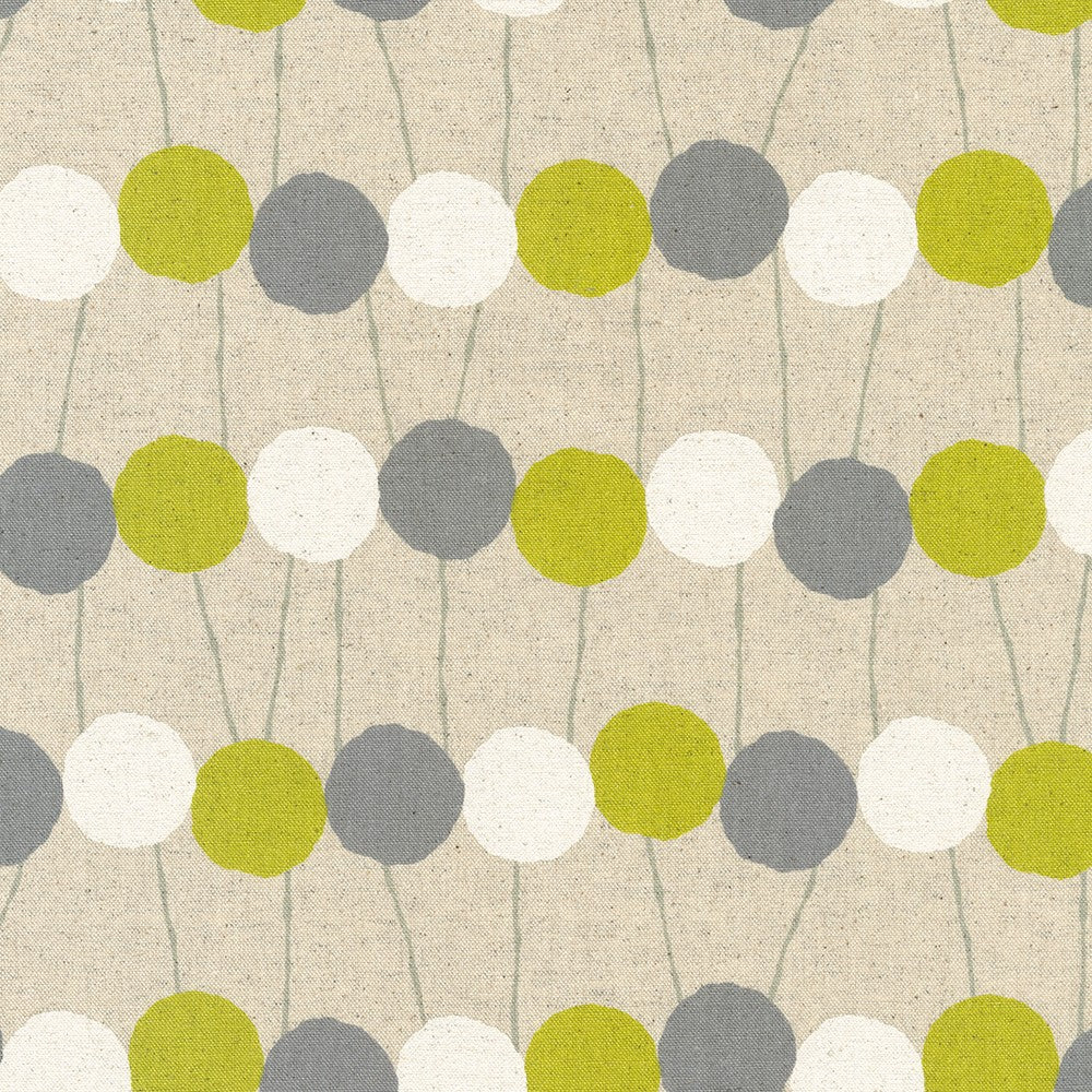 Robert Kaufman Cotton/Flax Prints - Bobbles in Honey — Fabric Spark