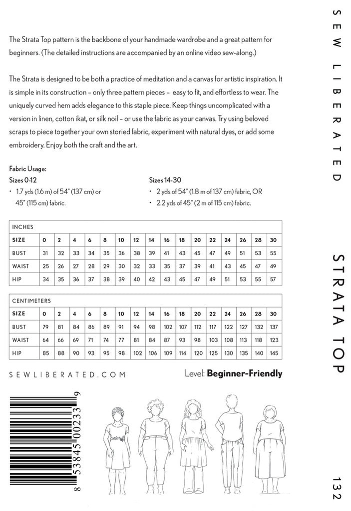 Sew Liberated Sewing Pattern - The Strata Top — Fabric Spark