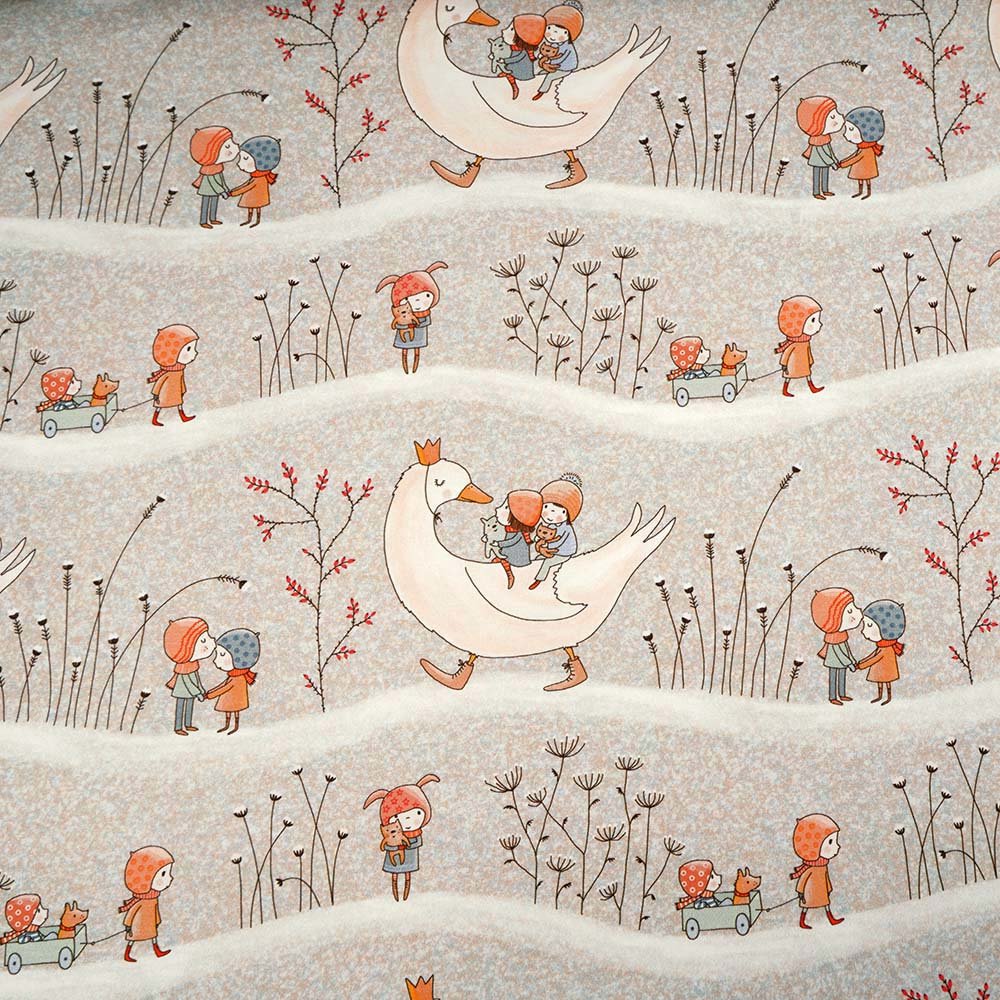 Organic jersey - Queen Goose — Fabric Spark