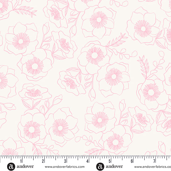 Color Me Pretty by Stephanie Organes - Botanica in Blush — Fabric Spark