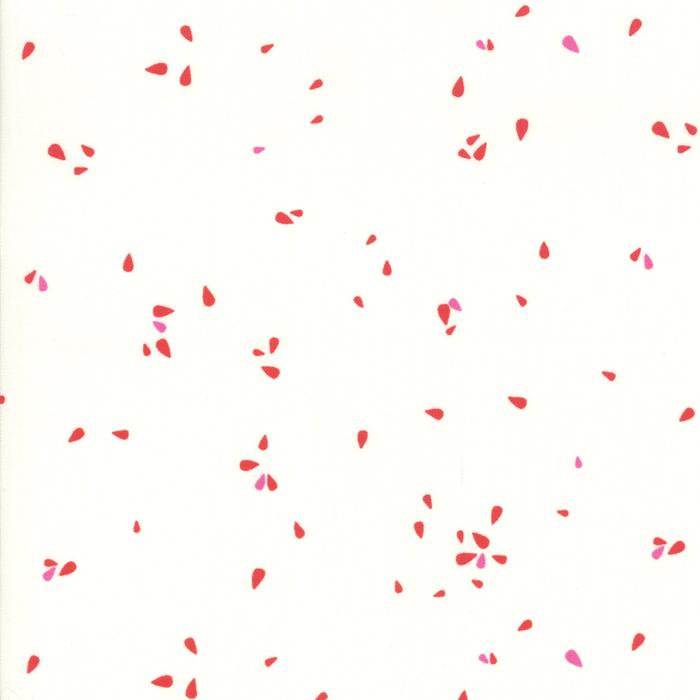 Zen Chic Just Red - Seeds in White — Fabric Spark