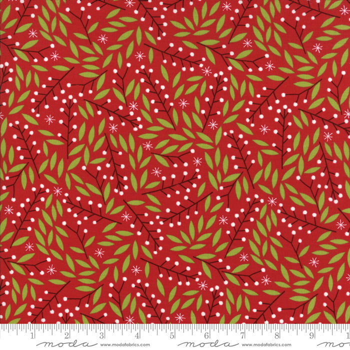 Merriment by Gingiber for Moda - Holly Berries in Berry — Fabric Spark