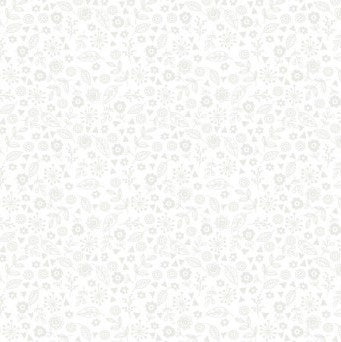 Makower Essentials - Doodle Ditzy in White — Fabric Spark