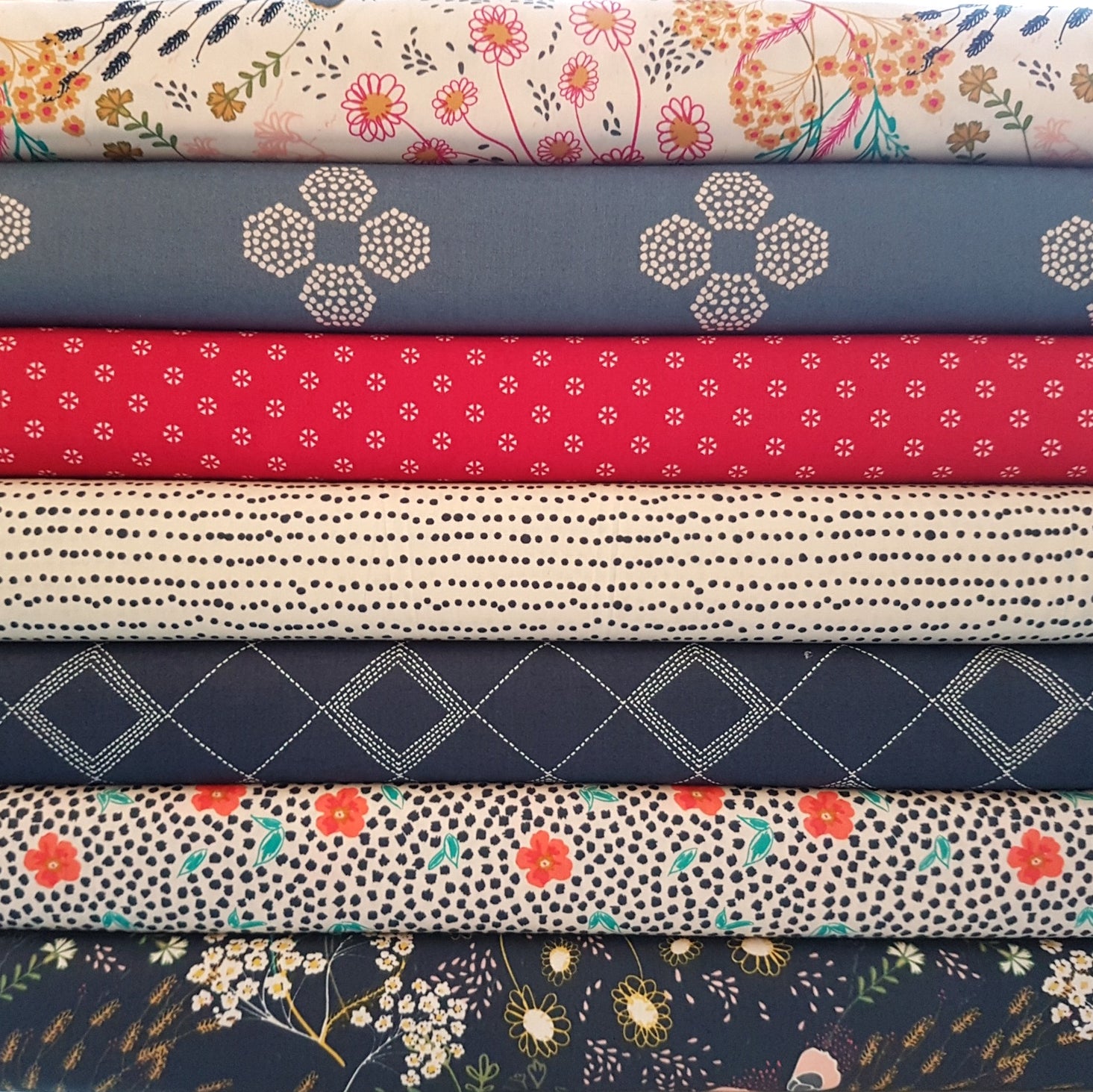 Indie Folk by Pat Bravo - Whirl in Rouge — Fabric Spark