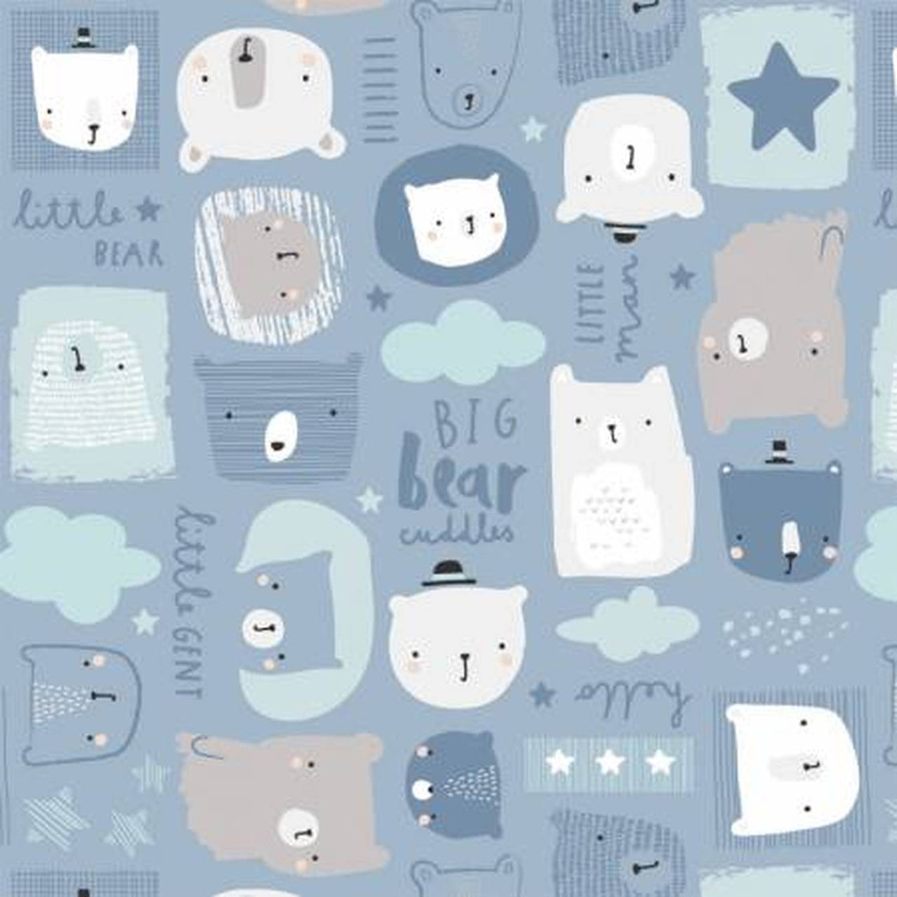 Cotton Flannel from Camelot -Big Bear Cuddles — Fabric Spark