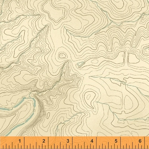 Meridian - Topography in Cream — Fabric Spark