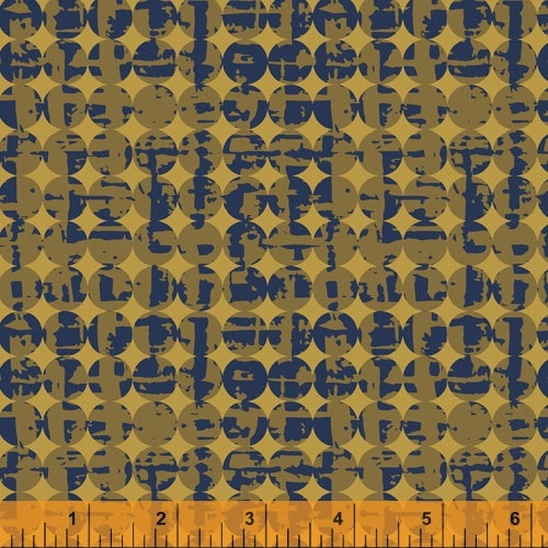 Dale Allen-Rowse Pottery - Smudge and Circles in Golden — Fabric Spark