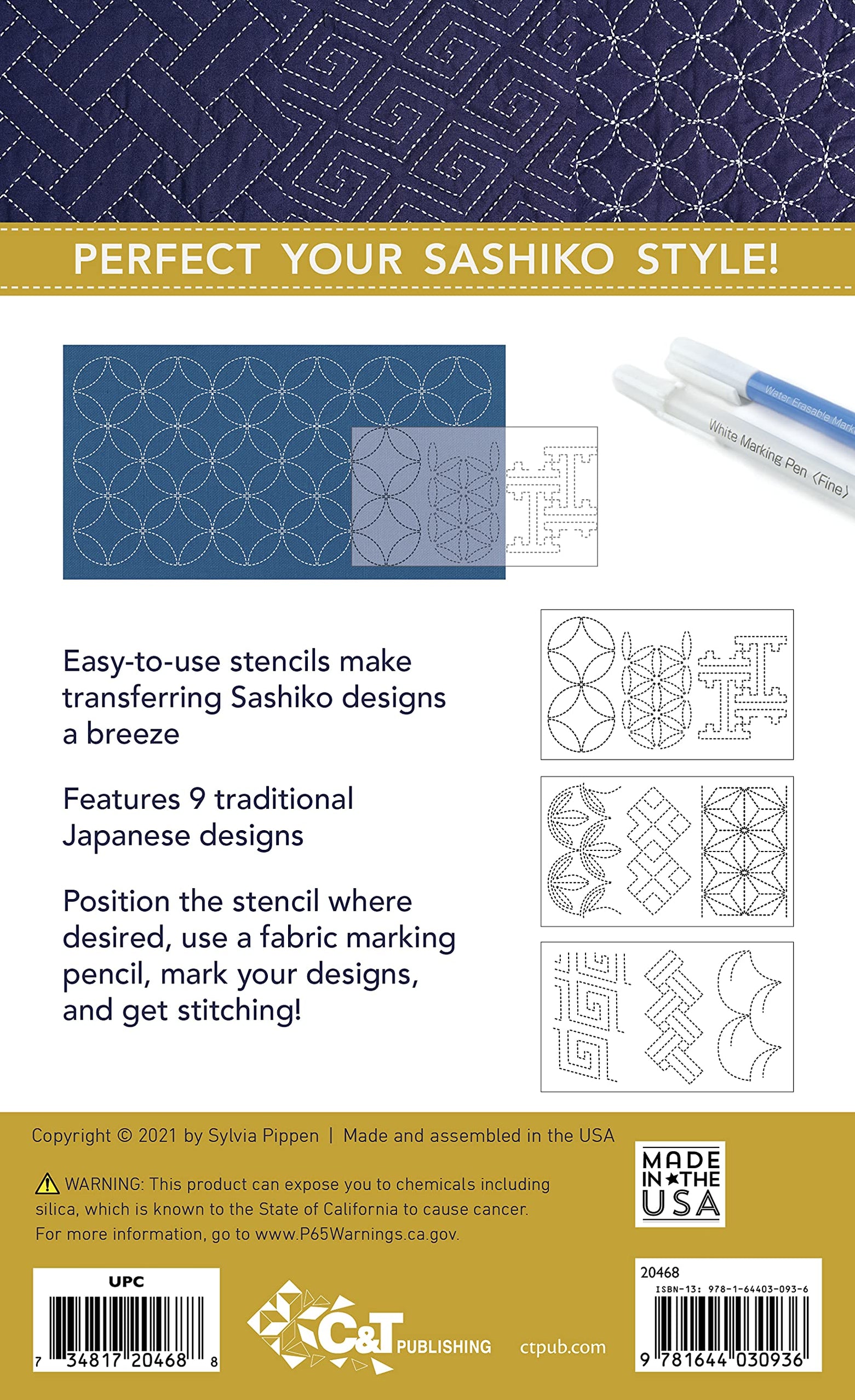 Sashiko Stencils - 9 designs — Fabric Spark