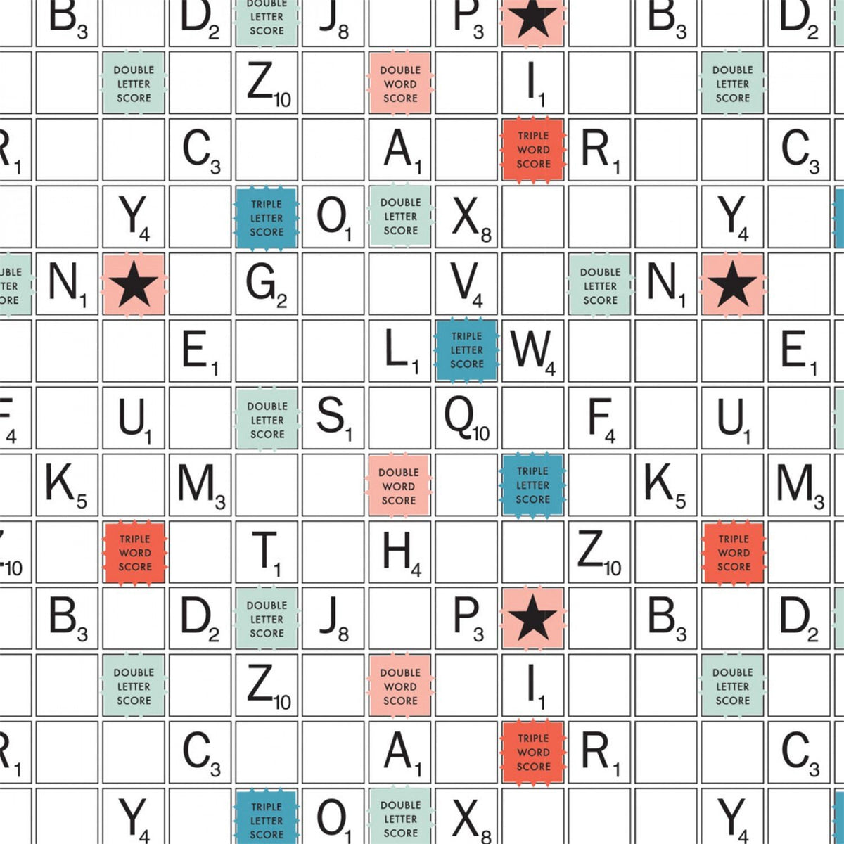 Camelot Fabrics - Hasbro Games Scrabble Board — Fabric Spark