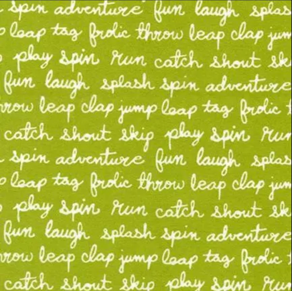 Robert Kaufman Cozy Cotton Flannel - Text in Grass — Fabric Spark