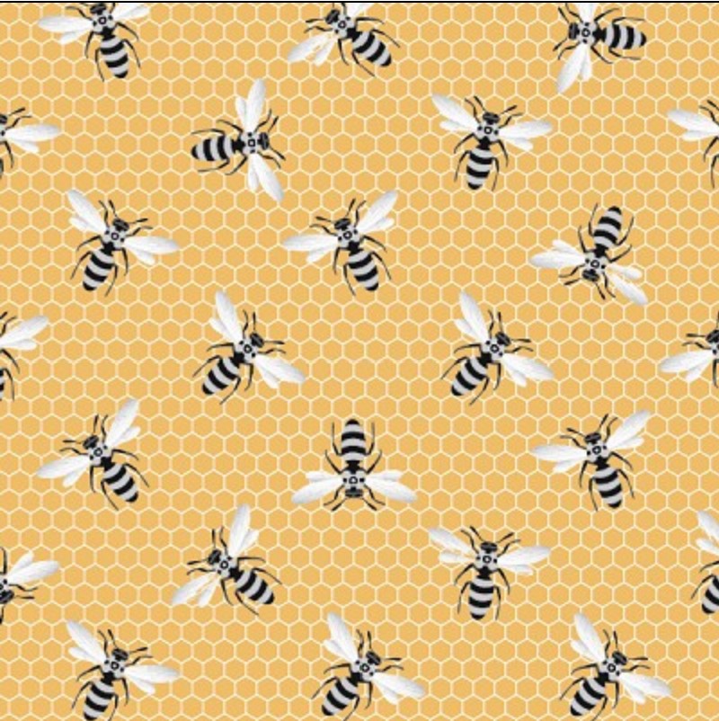 Devonstone Queen Bee - Swarm in Honey — Fabric Spark