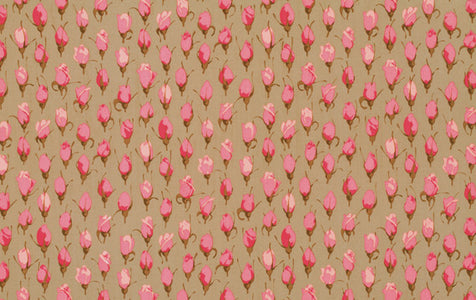 Martha Negley Rose Garden - Rose Bud - Natural — Fabric Spark