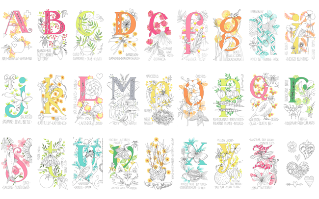 Nature Walk by Tamara Kate - ABC Nature Walk — Fabric Spark