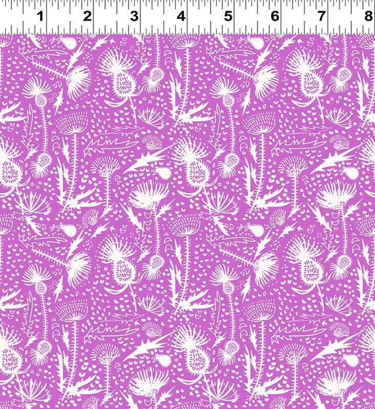 Thistle Patch - Thistle Field in Purple — Fabric Spark